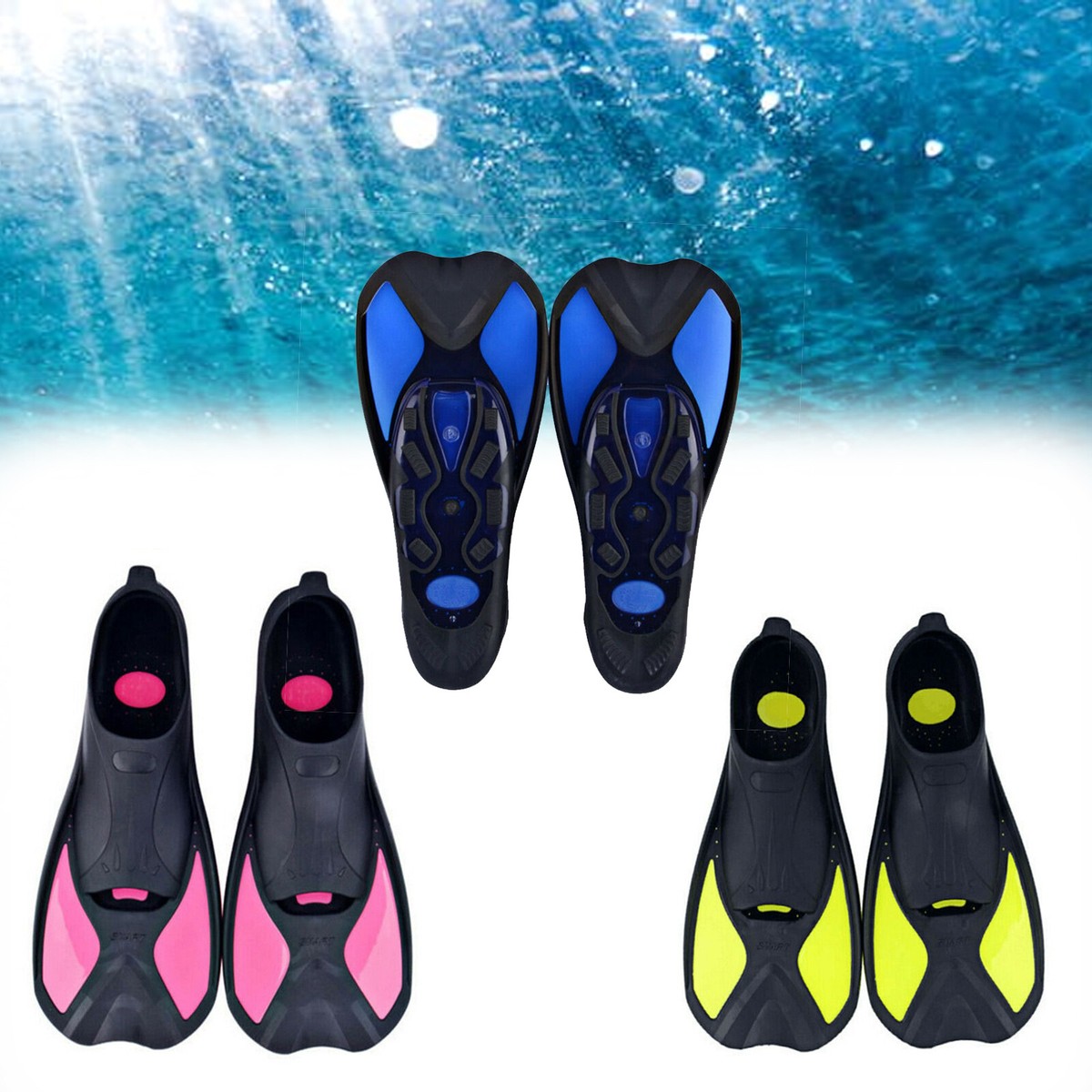Snorkeling Fins Water Professional Adult Flexible Comfort TPR Non Slip