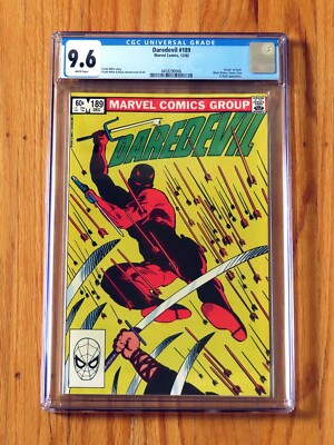DAREDEVIL #189 CGC 9.6 NM+ WP 1982 Death of Stick Frank Miller Klaus ...