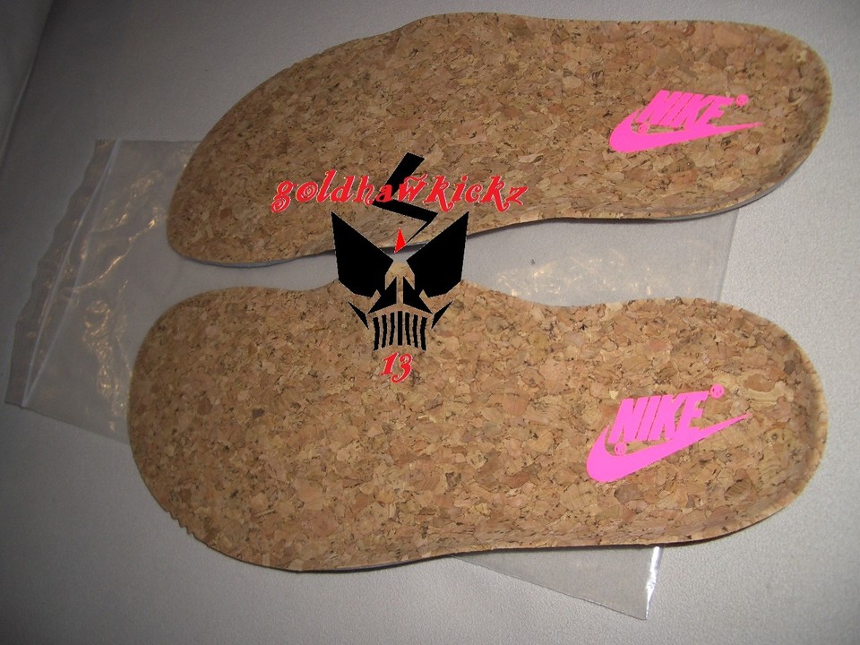 nike cork pink logo insole stockliner insole only | eBay