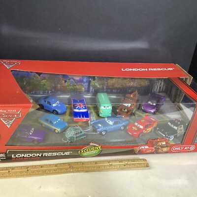 Disney Cars 2 London Rescue 12 car gift pack Target Exclusive Captured ...