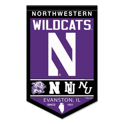 Northwestern Wildcats Heritage Logo History Banner Pennant | eBay