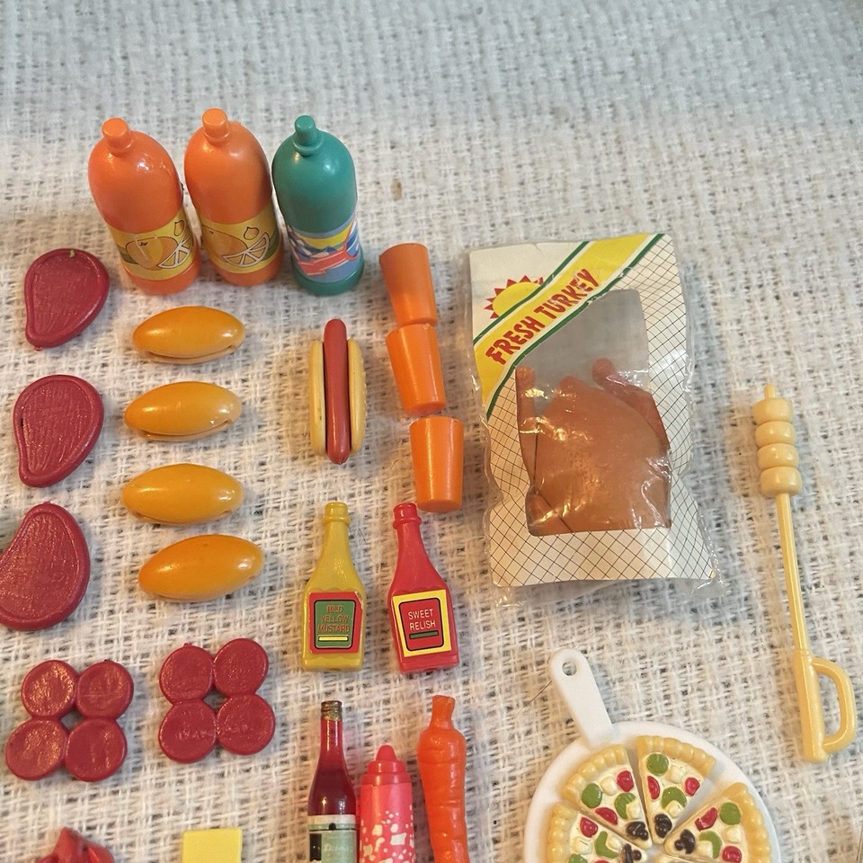 63 Tyco Barbie Fun Fixin Bbq Turkey Pizza BURGER KITCHEN Food Realistic ...