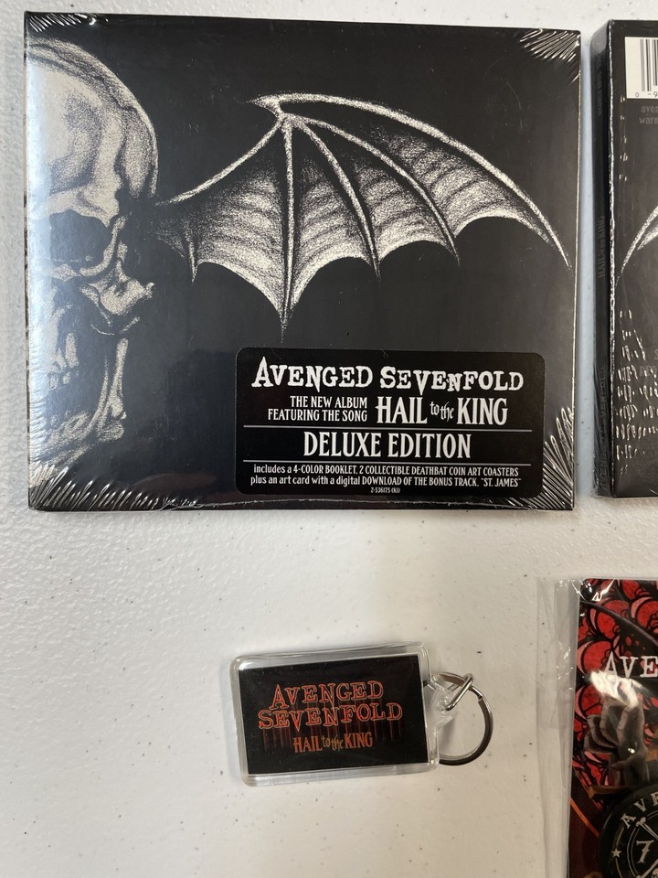 Avenged Sevenfold Merch Bundle-poster, keychain, pins, 2x Deluxe ...
