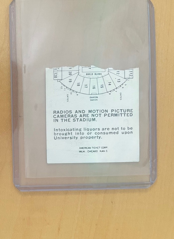 1966 Michigan State Football Michigan Ticket Stub 20-7 National ...