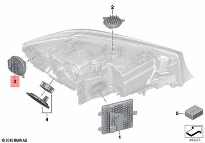 Genuine BMW G20 318d 320d 320dX LED module for Turn Signal DRL Left ...