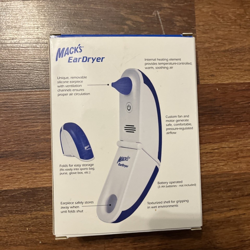 Mack's Ear Dryer - Soothing Electronic Warm Air Ear Dryer for Swimming ...