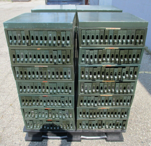 LOT OF 28 USED Tek Lab Aid 4014, Slide Filing System 14 X 1" Drawers ...