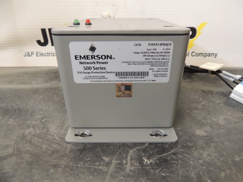 Emerson 500 Series Surge Protective Device 510YA13FNAJ1S 120/208V 3Ph ...