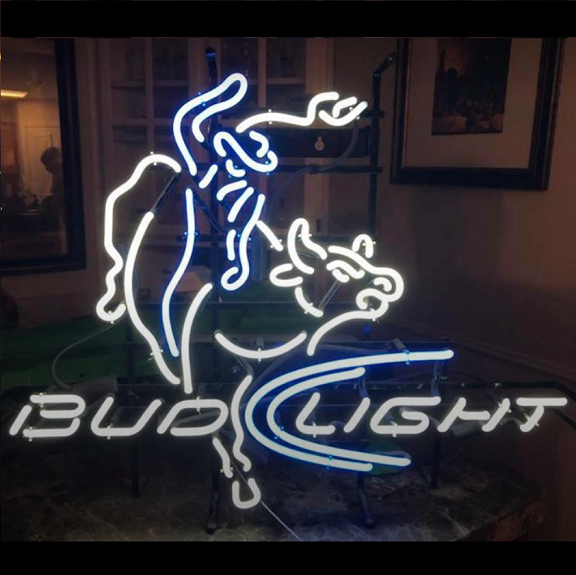 Rodeo Bull Rider Beer 24"x20" Neon Light Sign Lamp Bar Wall Decor Glass ...