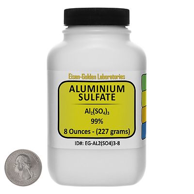 Aluminium Sulfate [Al2(SO4)3] 99% AR Grade Powder 8 Oz in a Plastic ...