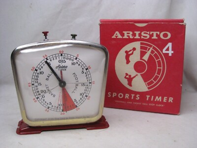 vintage ARISTO 4 SPORTS TIMER football basketball stop clock w/ box | eBay