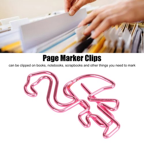 100pcs Flamingo Paper Clip Cute Animal Shape File Note Page Marker ...