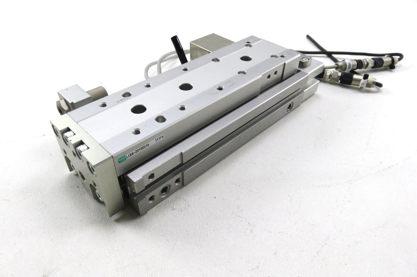 CKD LCRQ-20100S1D Linear Slide Cylinder LCR-Q-20-100 w/ CKD TOH Sensor ...