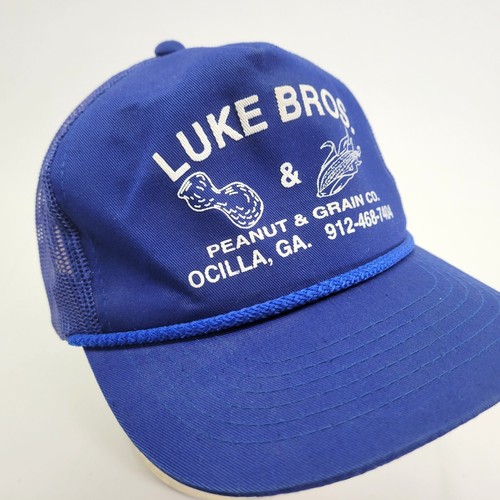 Luke Bros Hat Cap Peanut Grain Co Corn Ocilla GA Mesh Snapback Trucker ...