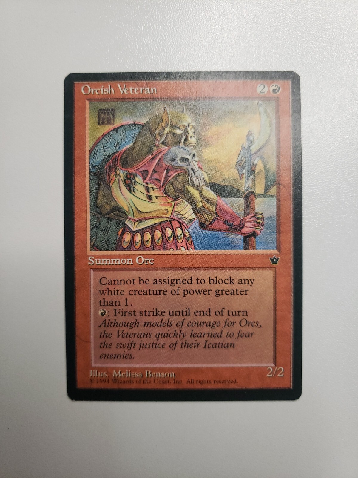 Orcish Veteran Version A - MTG 199 Fallen Empires Magic The Gathering ...