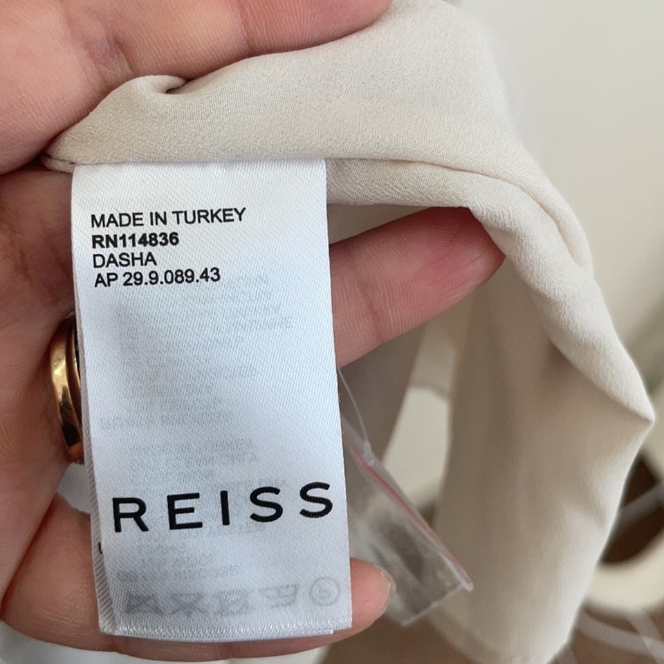 Reiss Tan Dasha Windowpane Plaid long sleeve shirt dress 10 NWT | eBay