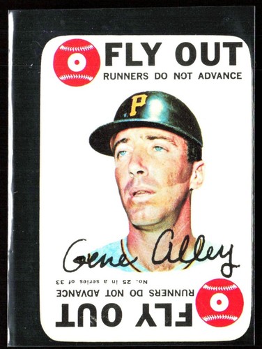 Gene Alley 1968 Topps Fly Out #25 Pittsburgh Pirates | eBay