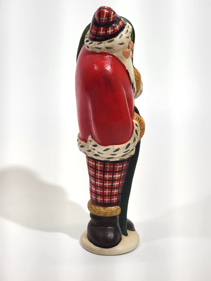 Vaillancourt Folk Art 9535 Santa Claus W Walking Stick 6" Christmas ...