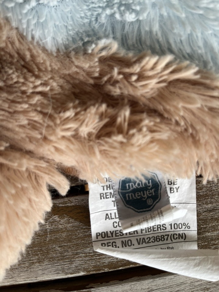 Mary Meyer Teddy Bear Heart Baby Mat 32” Play Brown Blue Plush Soft | eBay