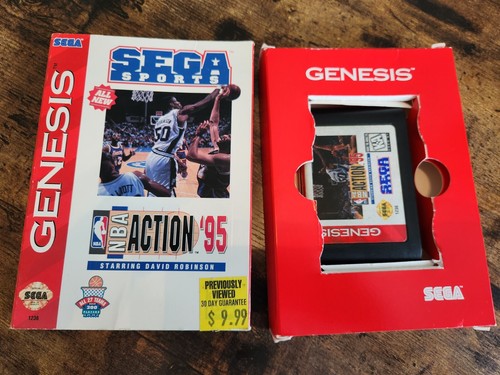 NBA Action '95 (Sega Genesis, 1995) Complete in Box, Game, No Manual ...