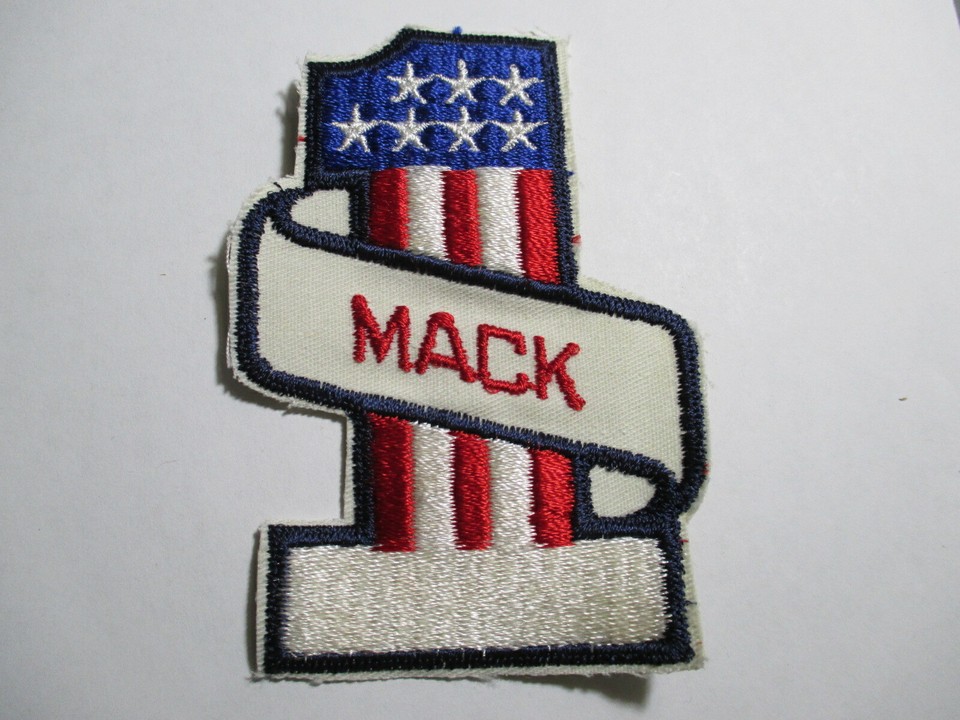 Mack Truck #1 Patch Big Rig Semi 18 Wheelers Red White & Blue Vintage ...