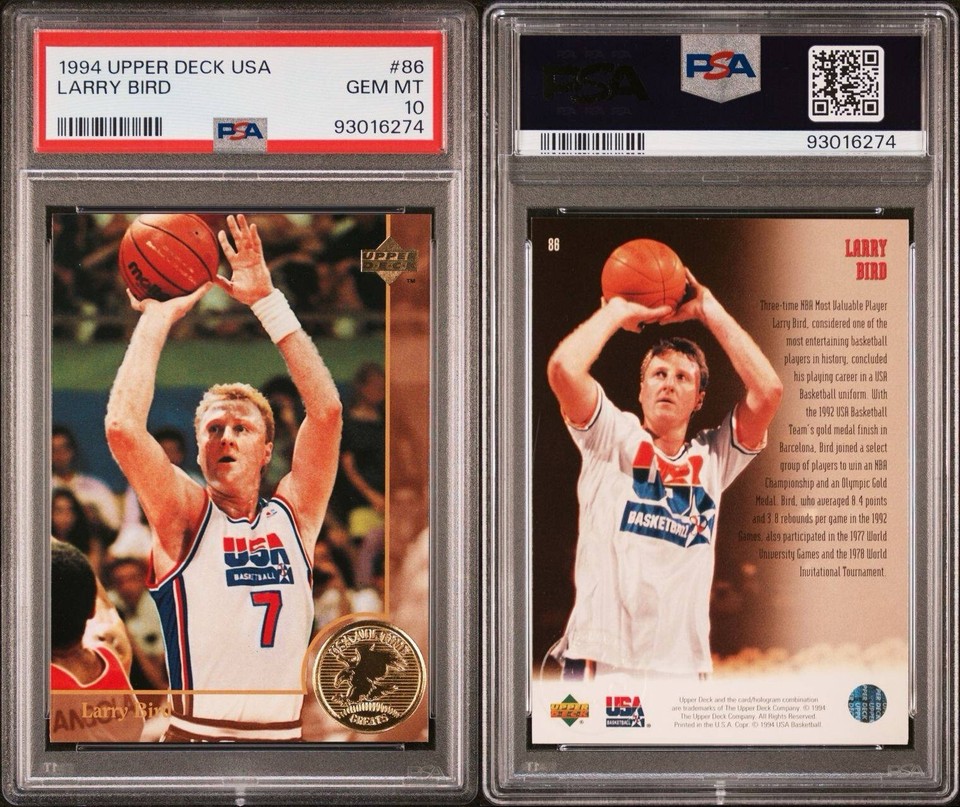 1994 Upper Deck USA Basketball Larry Bird #86 PSA 10 GEM MINT | eBay