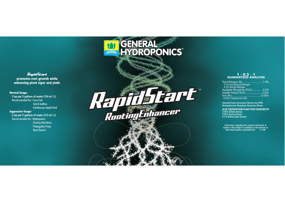 General Hydroponics Rapid Start 4L Gallon Root Enhancer Rapid Start GH ...