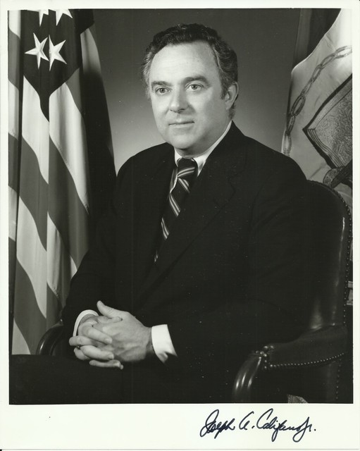 Joseph A. Califano Jr. - U.S. Secretary of Health Autographed 8x10 ...