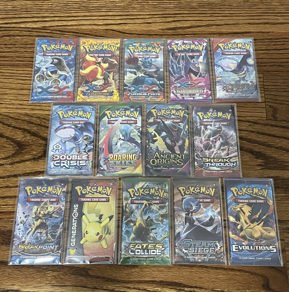 Pokemon Complete Sealed Booster Pack Lot WOTC TOPPS EX DPP+ BW XY SM ...