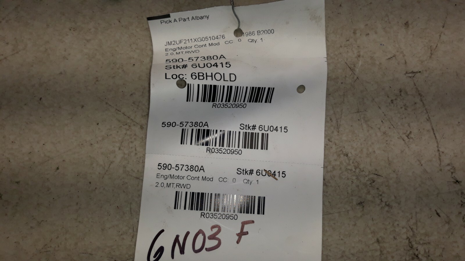 1986 Mazda B-2000 B2000 ECM PCM ECU Engine Computer | eBay