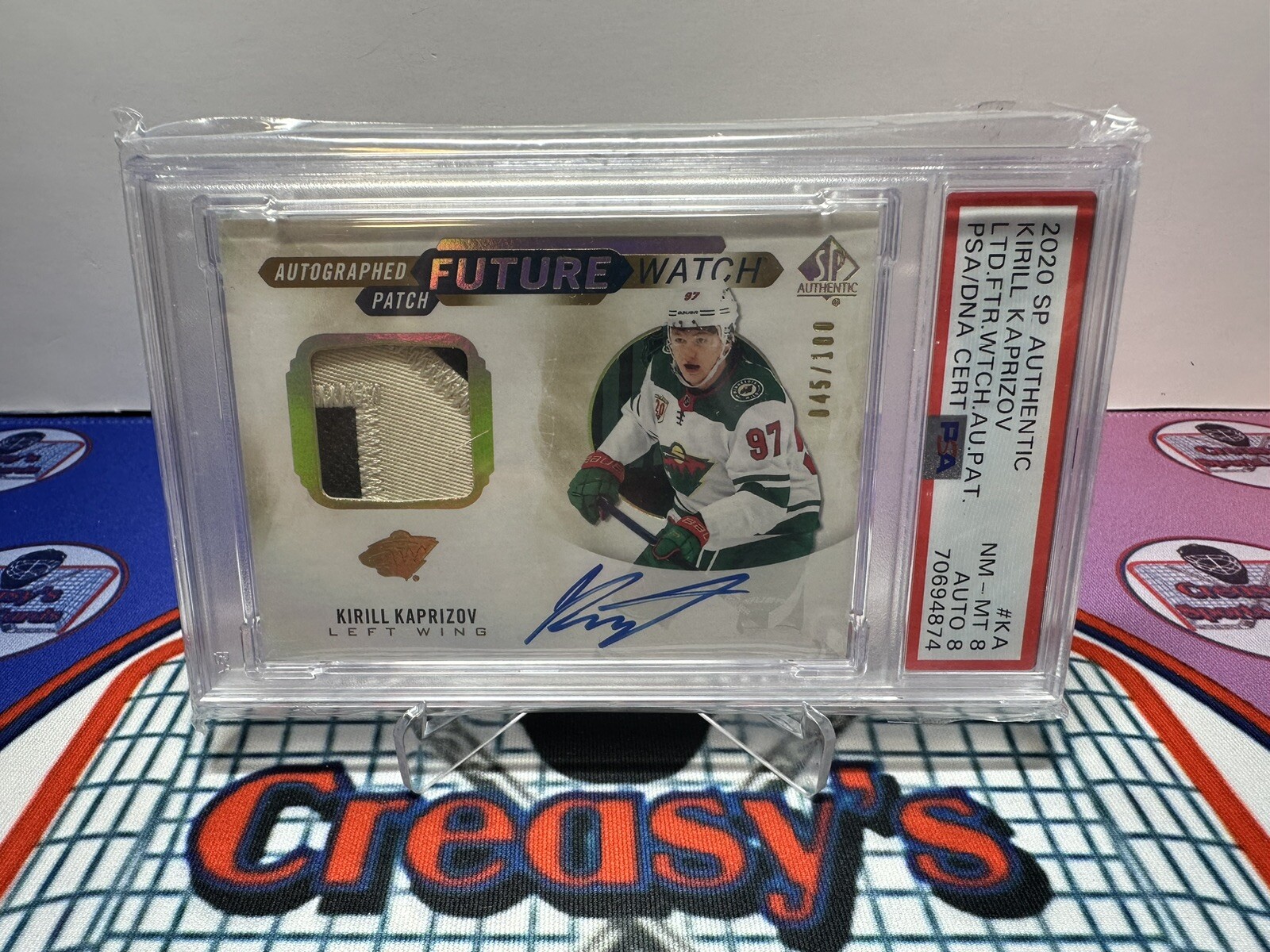 2020-21 SP Authentic Future Watch Auto Patch Kirill Kaprizov RC /100 ...