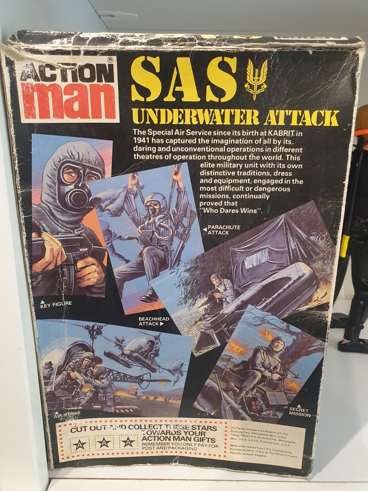 Gi Joe Vintage 1964-83 Action Man SAS Boxed Underwater Attack, Rare! | eBay