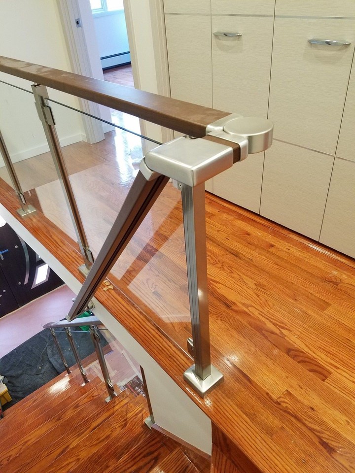 Modern Square Stairs Balcony Railing Kit - GLASS NOT INCLUDED | eBay