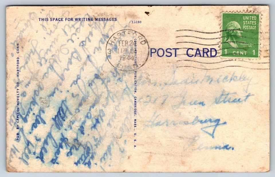 Spanish War Memorial Angel Statue Hartford Connecticut 1944 Postcard | eBay