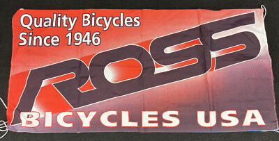 NOS Banner BMX Ross bicycle 48 in x 23 in Red | eBay