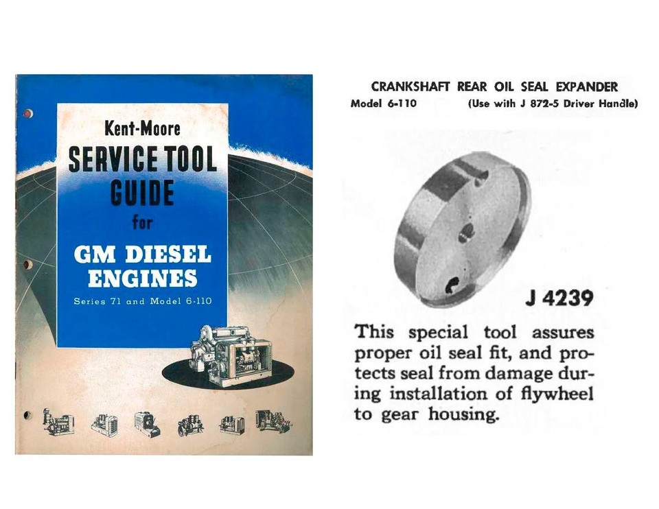 Detroit Diesel V71-16v 92 6-110 Engines Special Tools Kent Moore J-4239 ...