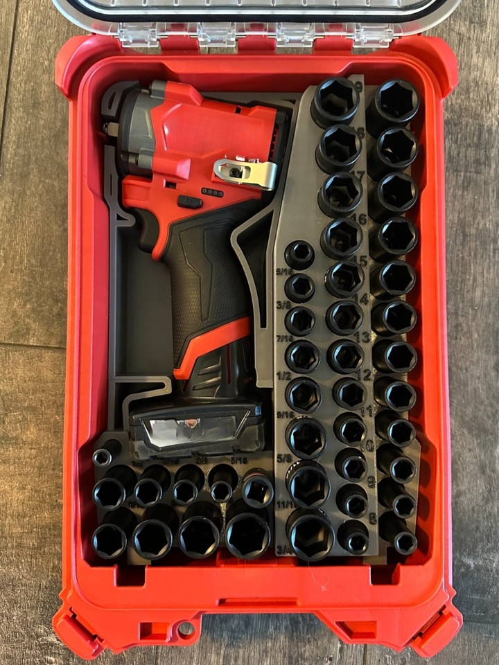 Insert for Milwaukee Packout and Gen2 M12 Stubby 3/8" Impact (Insert ...