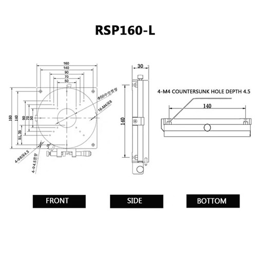 Manual Angle Indexing Plate 360-degree Precision Fine-tuning Rotating ...