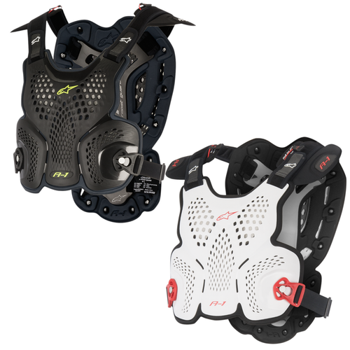 ALPINESTARS Chest Protector A-1 Roost Guard Enduro MX ATV Black White ...