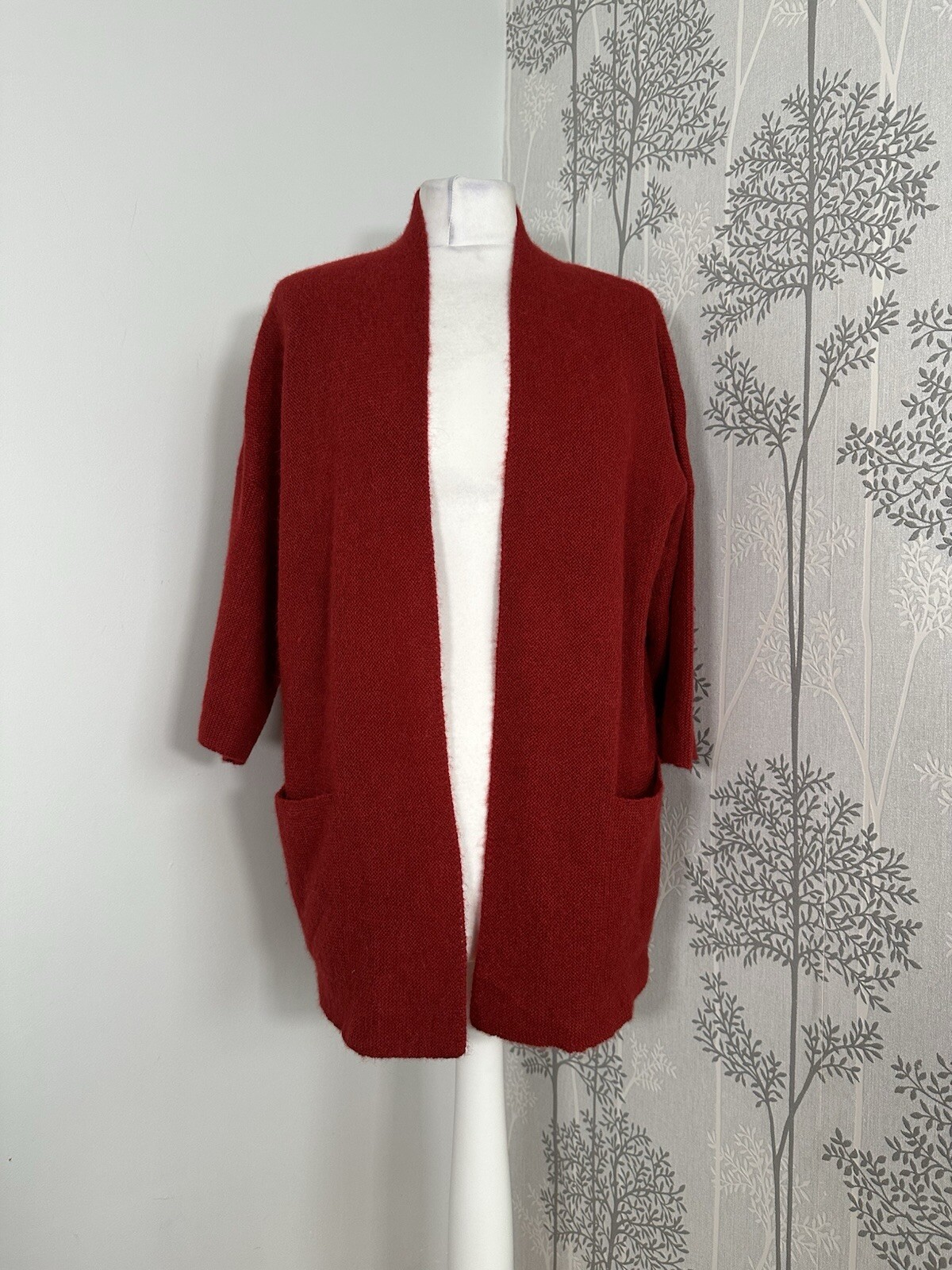 Peruvian Connection Lacquer Isumi Cardigan Red 100% R… - Gem