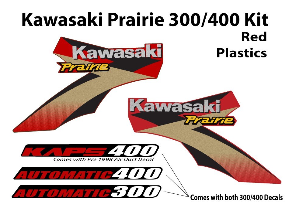 1997-2002 Kawasaki Prairie 300 400 4x4 Decal Graphics Emblem Marks Kit ...