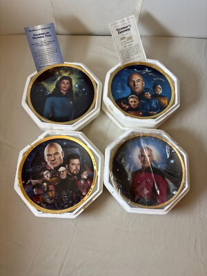Vintage STAR TREK Collector Plates SET of 4 Hamilton Collection ~C | eBay
