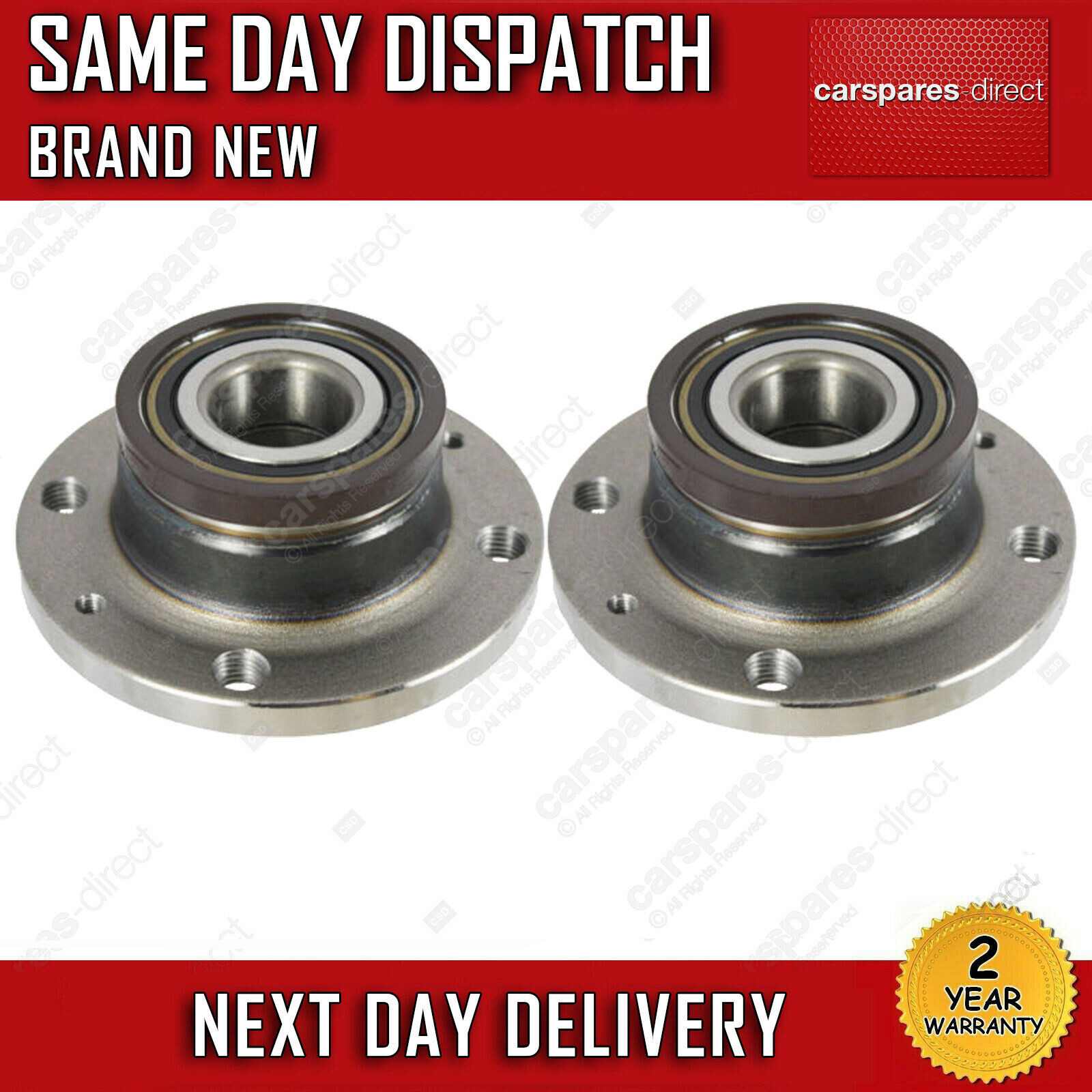 VAUXHALL CORSA D REAR WHEEL BEARING & HUB KIT PAIR DRUM BRAKE 4 STUD x2 ...