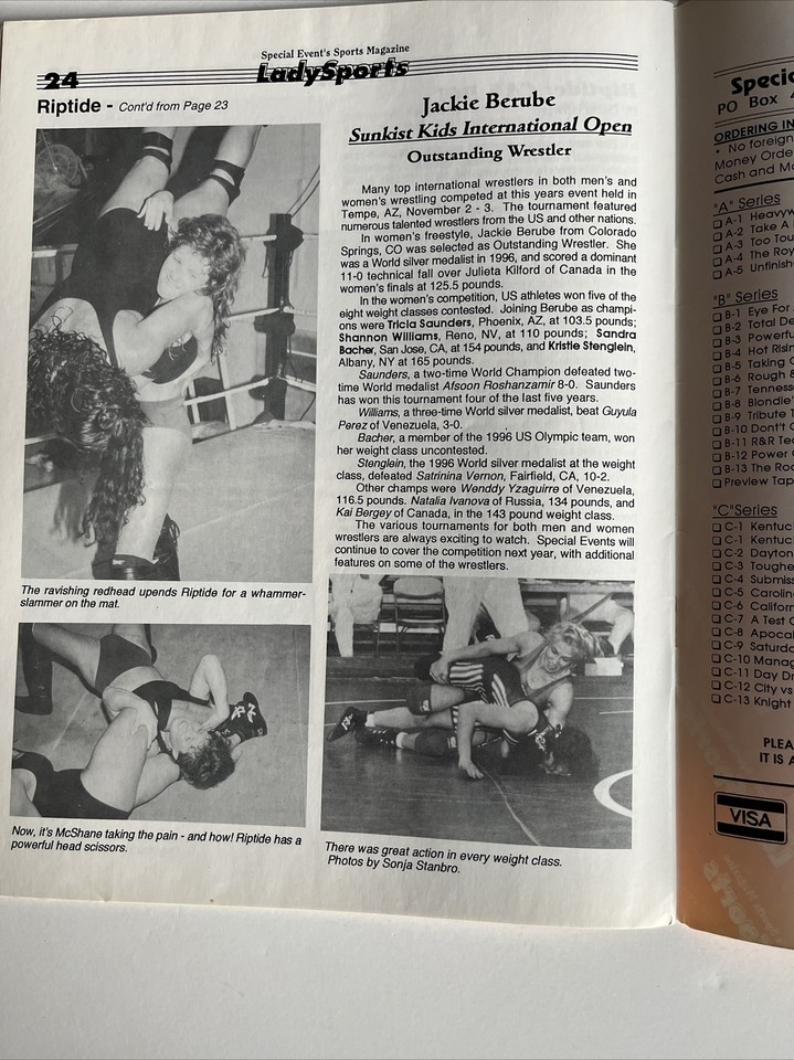 Lady Sports Women Female Wrestling Boxing Bodybuilding Magazine #16 ...