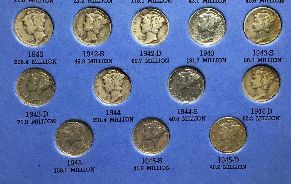 1937PDS-1945PDS US Mercury SILVER Dimes Set of 26 Different Dimes! | eBay