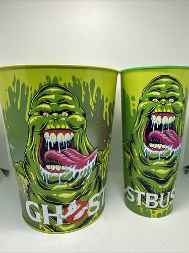 Cinemark Ghostbuster Frozen Empire Slimer Tin Popcorn Embossed Bucket ...