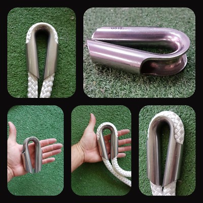 Thimble Stainless Steel Tubular Line Rope Mooring Nautical Thimbles ...