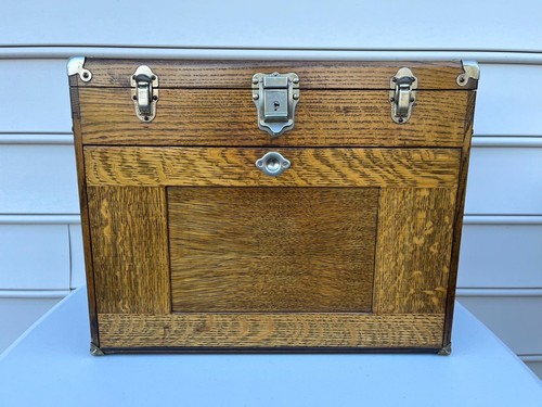 Vintage H. Gerstner & Son 11 Drawers Oak Wood Machinist Tool Chest Box ...