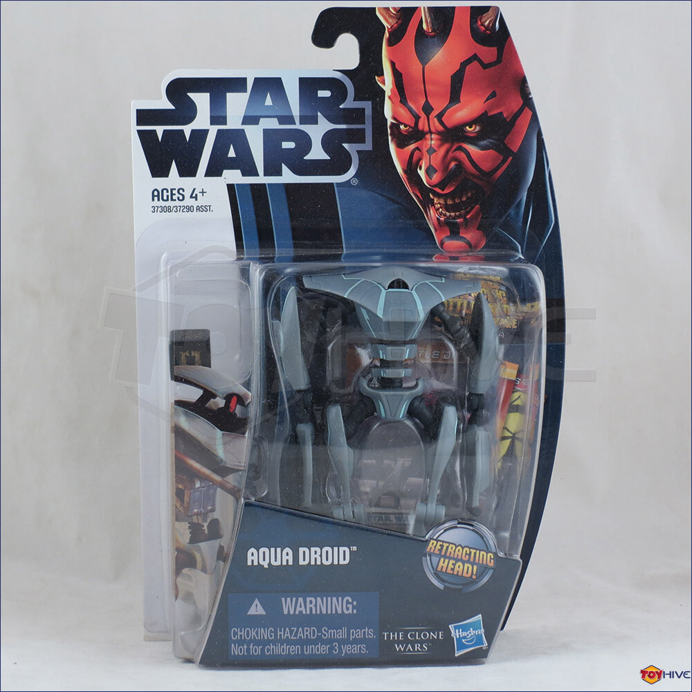 Star Wars Clone Wars 2011 Aqua Droid with retracting head action figure 653569681649| eBay