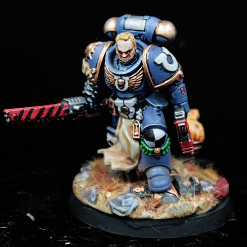 Warhammer 40K Space Marine Painted Primaris Sergeant Ultramarine Army ...